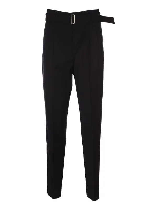 A.p.c. Anthea Belted Straight-leg Trousers - Dark Navy