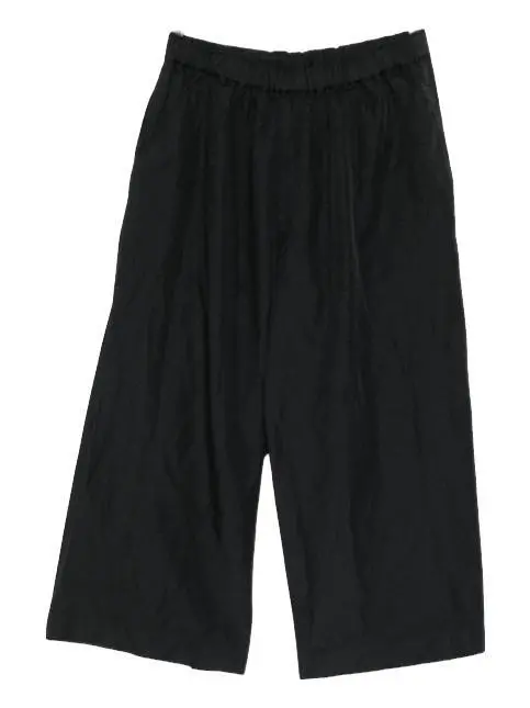 Comme Des Garçons Elasticated Waistband Wide Leg Culottes - Black