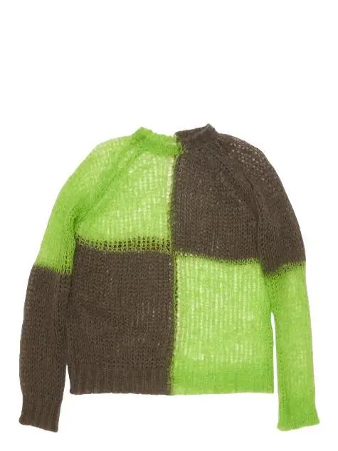 Acne Studios Color-block Knit Sweater - Green/khaki