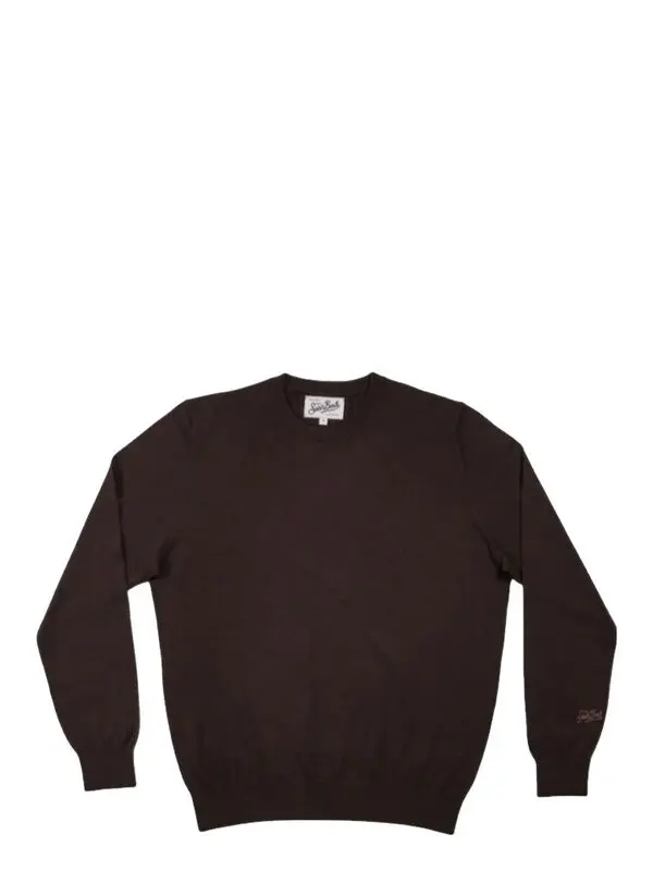 MC2 SAINT BARTH Crew Neck Long Sleeve Sweater - Dark Brown