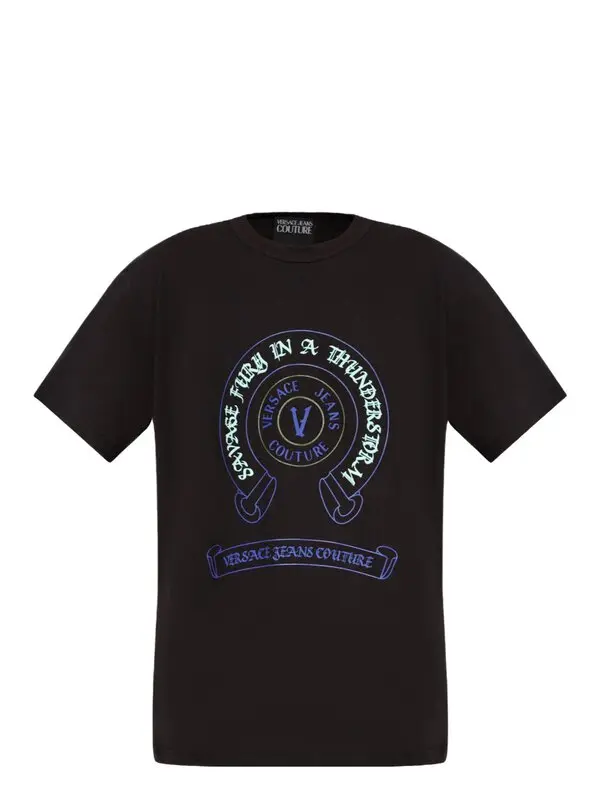 Versace Logo Print T-shirt - Black