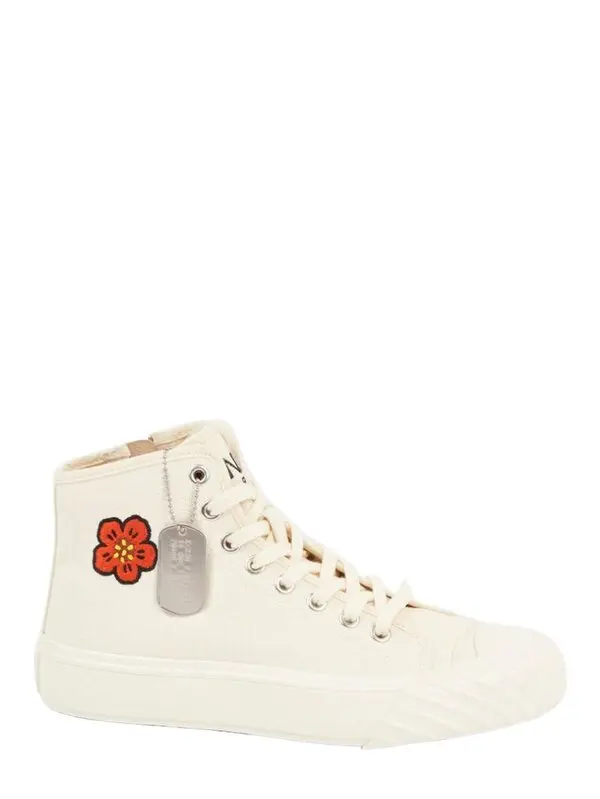 Kenzo Boke Flower Motif High-top Sneakers - White