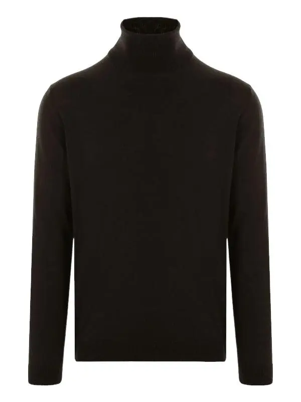ROBERTO COLLINA Merino Turtleneck Knitwear - Black