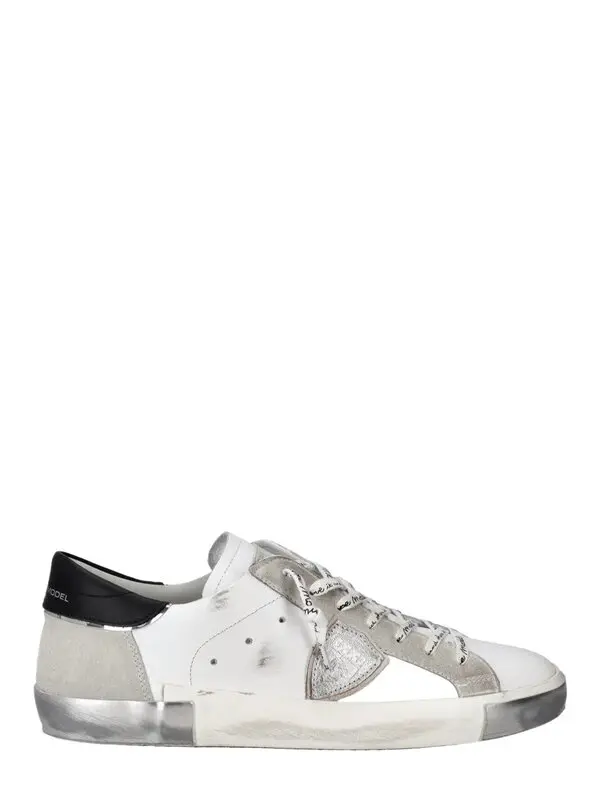 Philippe Model Prsx Distressed Low-top Sneakers - White