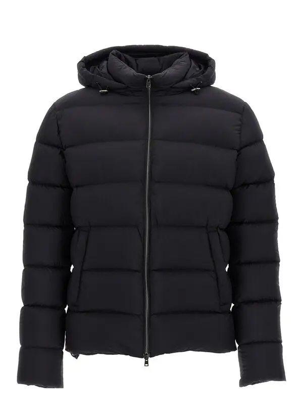 Herno Logo Plaque Padded Jacket - Black