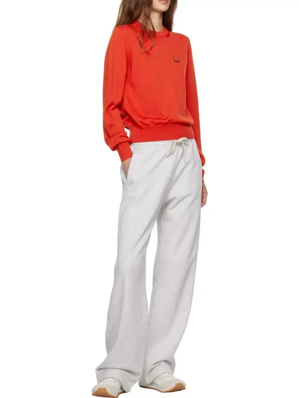 Maison Kitsuné Fox Head Patch Knitted Jumper - Red