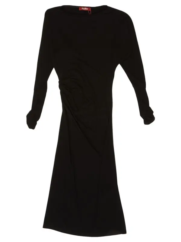 Max Mara Draped Midi Dress - Black
