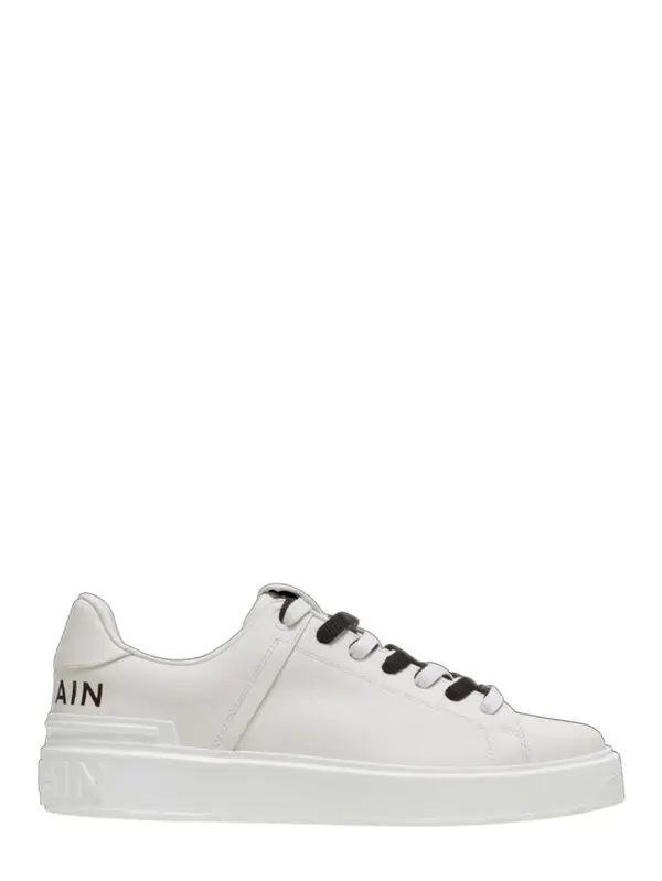Balmain B-court Leather Trainers - White