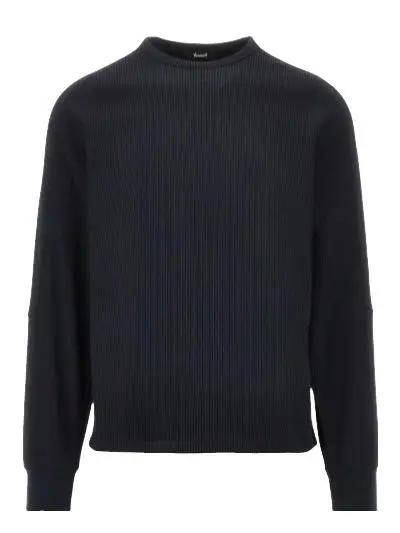 Herno Ribbed-knit Crew Neck Sweater - Black