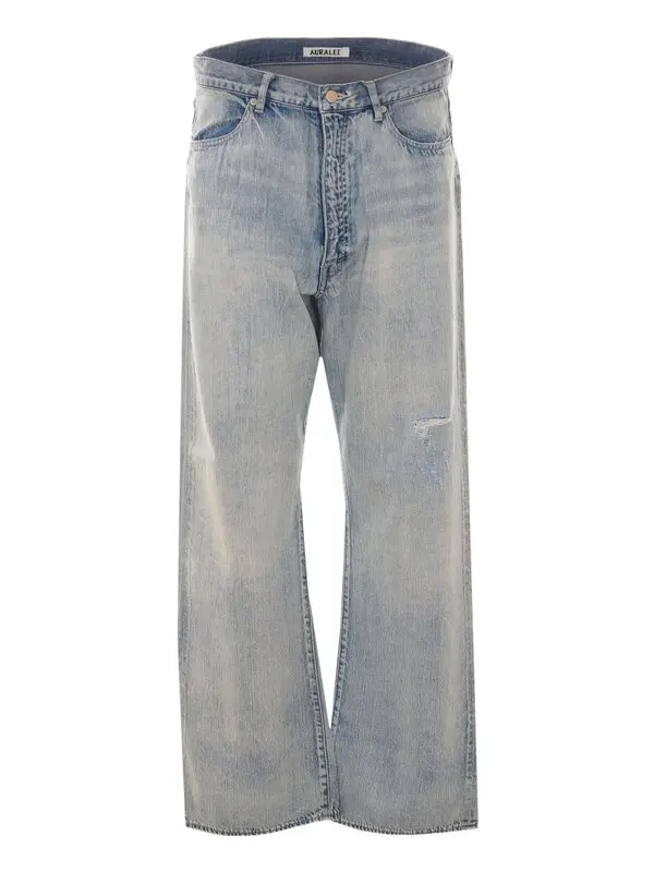Auralee Belt Loop Jeans - Gray