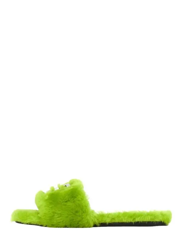 Givenchy Open-toe Logo Slippers - Green