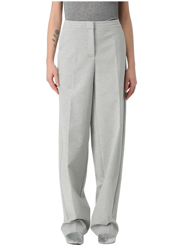 Patrizia Pepe Straight-leg Pleated Trousers - Gray