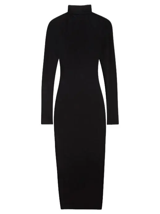 Isabel Marant Étoile Semi-sheer High-neck Long-sleeved Dress - Black