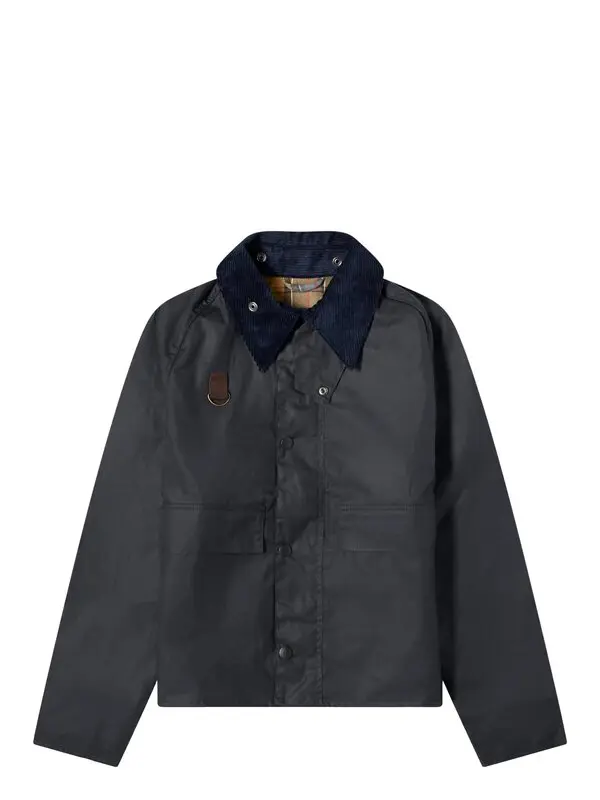 Barbour Spey Slim Waxed Jacket - Navy