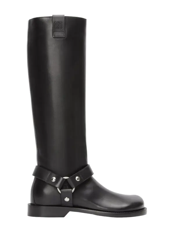 Loewe Campo Biker High Boots - Black