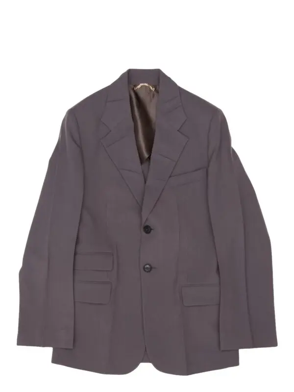 Victoria Beckham Notched Lapel Single-breasted Jacket - Black