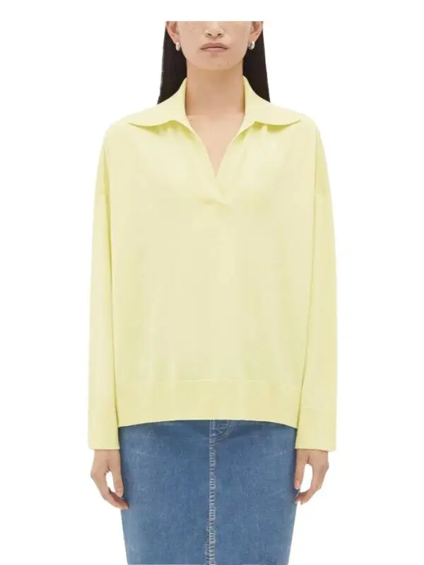 Bottega Veneta Light Wool Polo - Yellow
