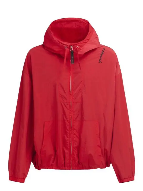 Marni Hooded Zip-up Jacket - Red