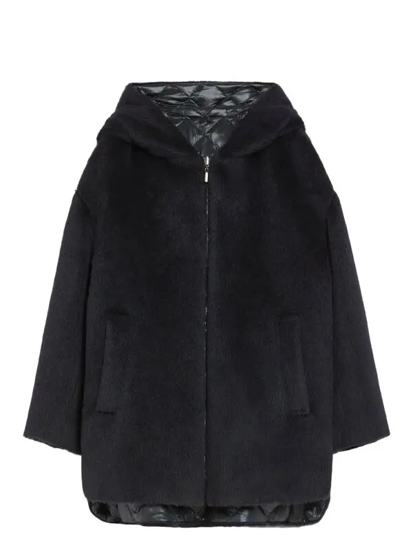 Max Mara Reversible Zip-up Coat - Night Blue