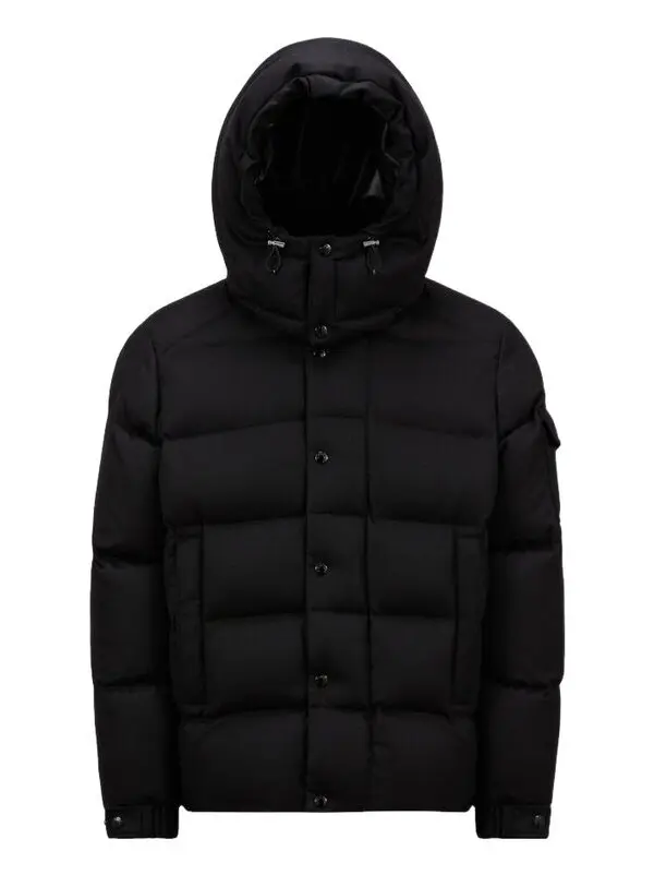Moncler Vezere Button-up Hooded Puffer Jacket - Black