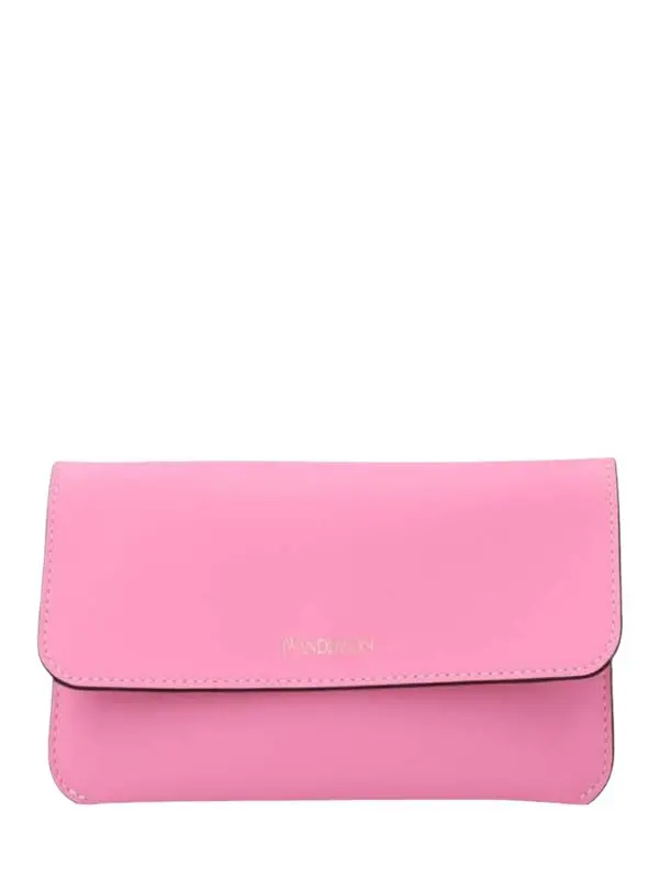 J.W.ANDERSON Jw Anderson Logo Printed Foldover Top Shoulder Bag - Pink