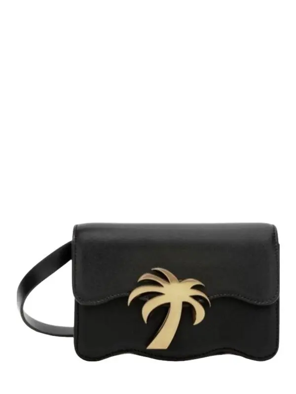 Palm Angels Logo Plaque Small Crossbody Bag - Blackgold