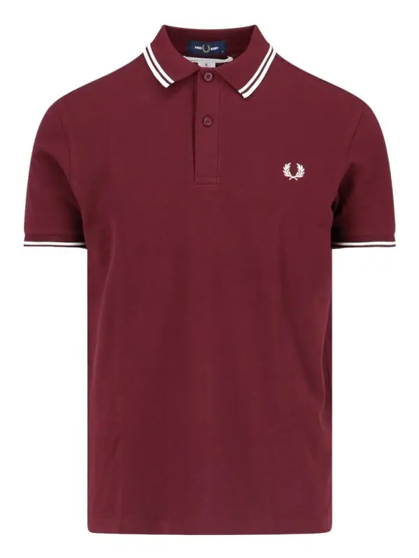 Comme Des Garçons X Fred Perry Logo-embroidered Polo Shirt - Red