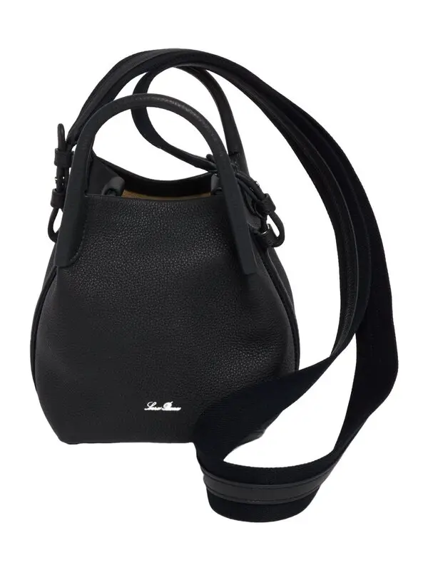 Loro Piana Logo Shoulder Bag - Black