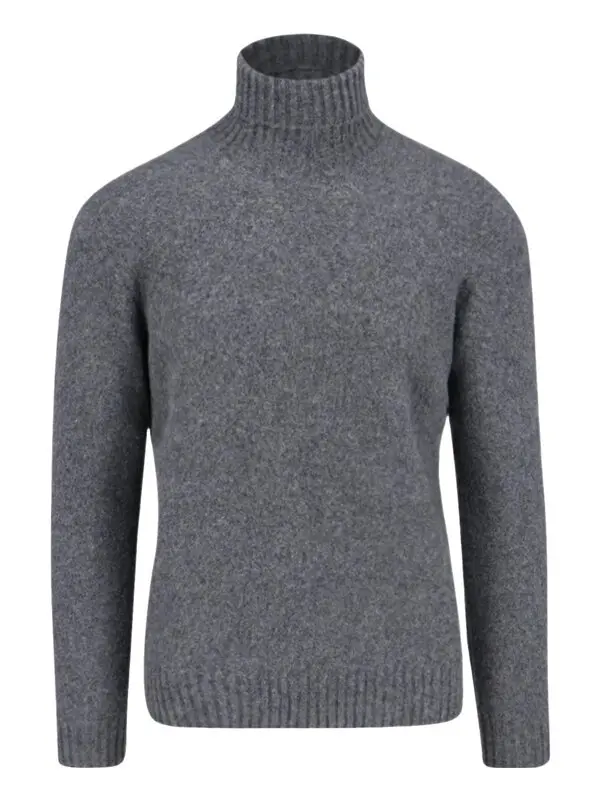 DRUMOHR Ribbed Turtleneck Sweater - Grey