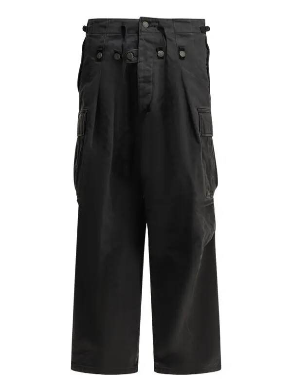 Kapital Button-detail Cargo Pants - Black
