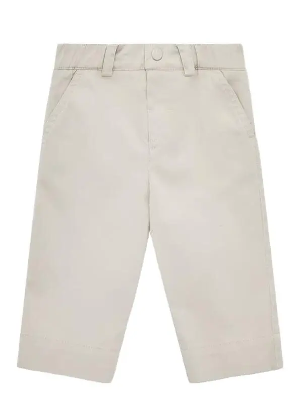 Moncler Gabardine Logo Patch Pants - Light Beige