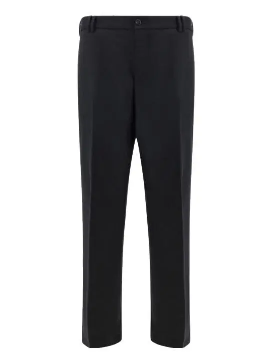PT TORINO Straight Leg Twill Trousers - Black