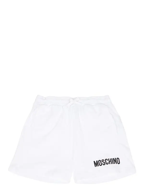 Moschino Elasticated Waist Shorts With Drawstring And Side Pockets - White