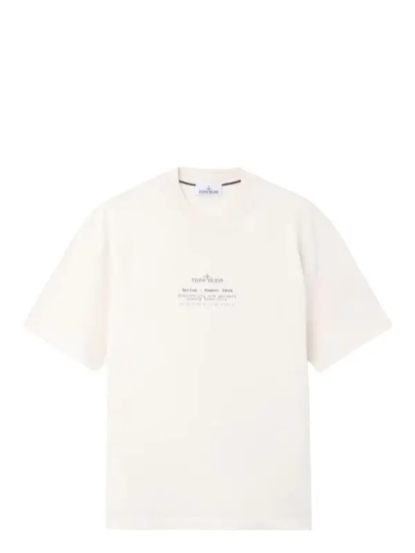 Stone Island Print Regular-fit T-shirt - Ivory