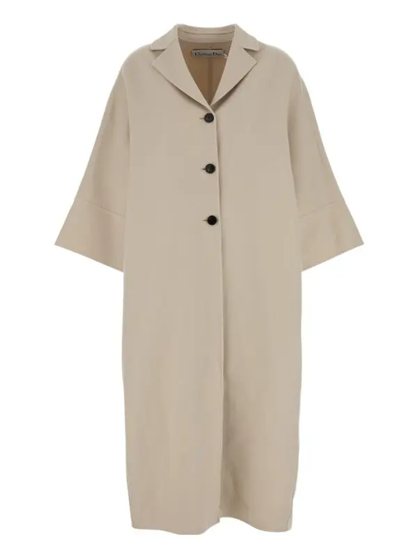 Dior Single-breasted Coat - Nude