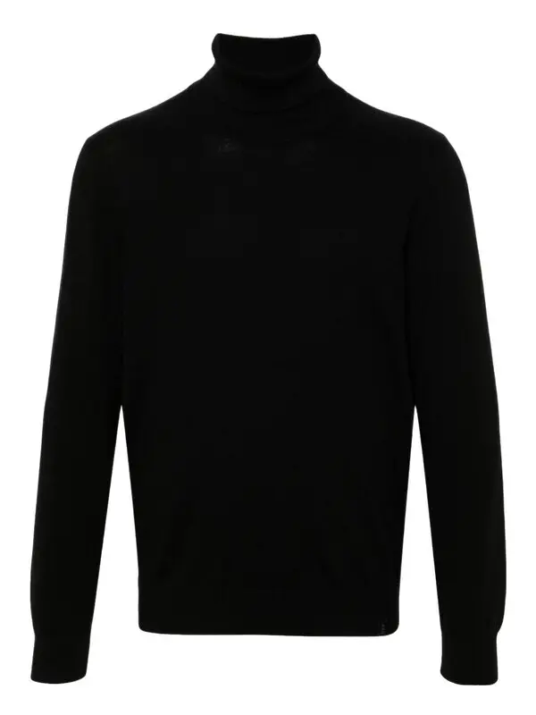 FAY Dolcevita Roll-neck Long-sleeved Jumper - Black