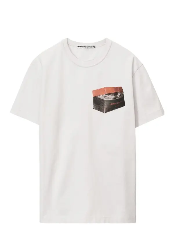 Alexander Wang Nouveau Riche Printed Cotton T-shirt - White