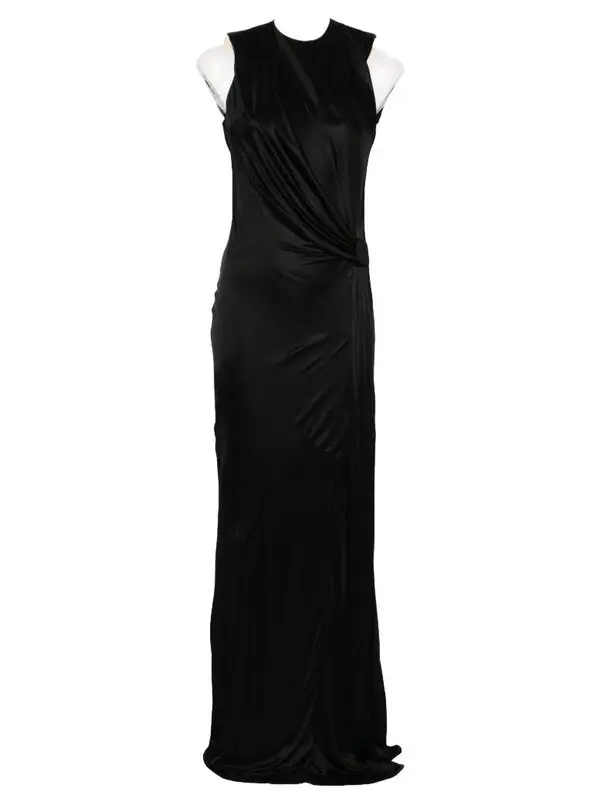 Elisabetta Franchi Draped-detail Maxi Dress - Black