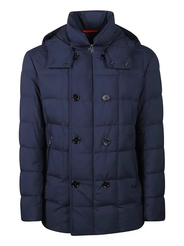 FAY Hooded Padded Jacket - Blu Navy