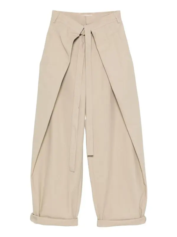 DARKPARK Stella Oversized Tie-front Pants - Nude