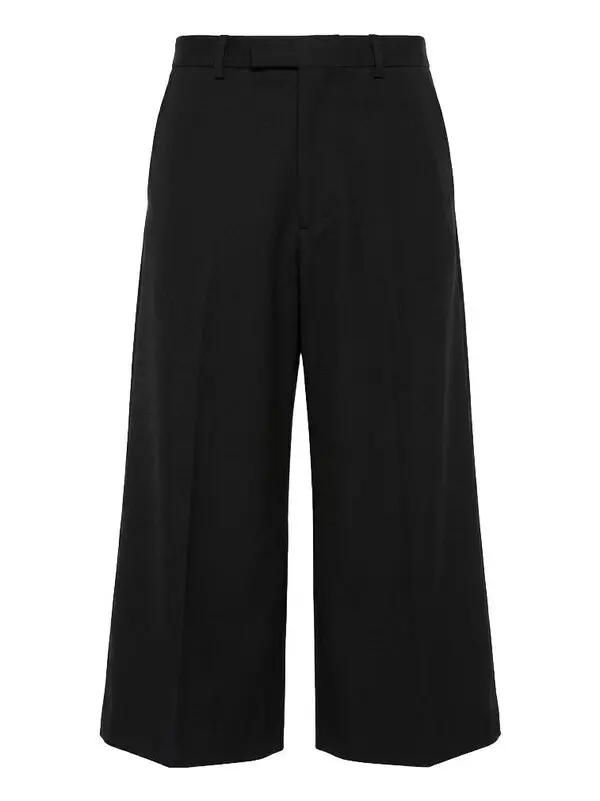 Gucci Cropped Pants With Belt Rings - Black
