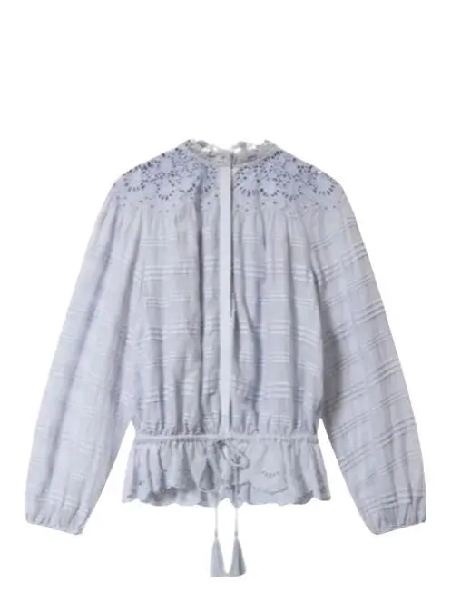 Isabel Marant Étoile Polly Floral Lace Blouse - Gray