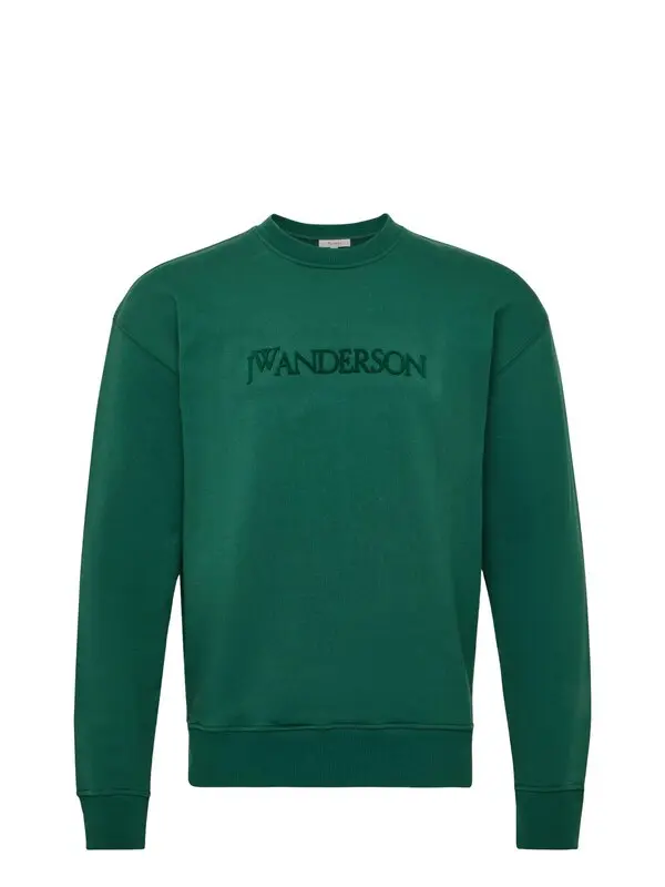 J.W.ANDERSON Logo Embroidered Sweatshirt - Dark Green