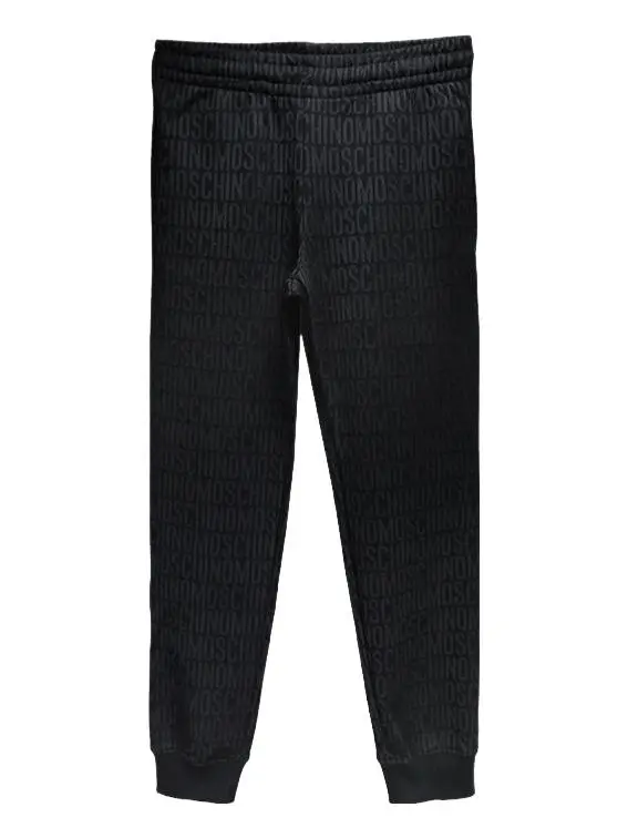 Moschino All-over Logo Sweatpants - Black