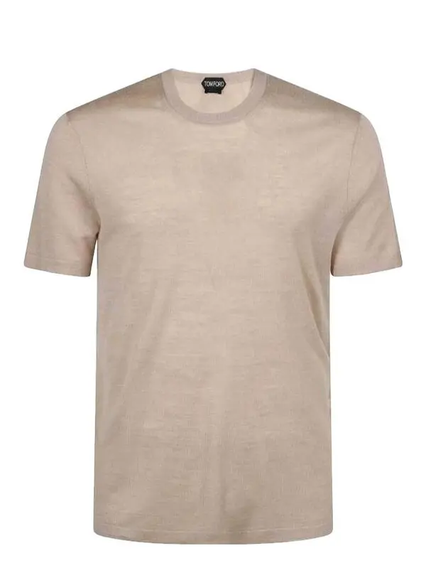 TOM FORD Short-sleeved Knitted T-shirt - Nude