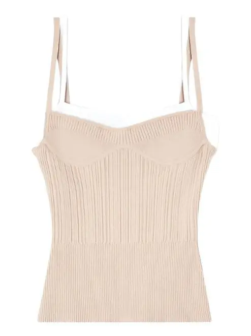 DIESEL® Ribbed Knit Camisole Top - Pink