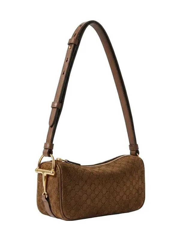 Gucci Monogrammed Shoulder Bag - Brown