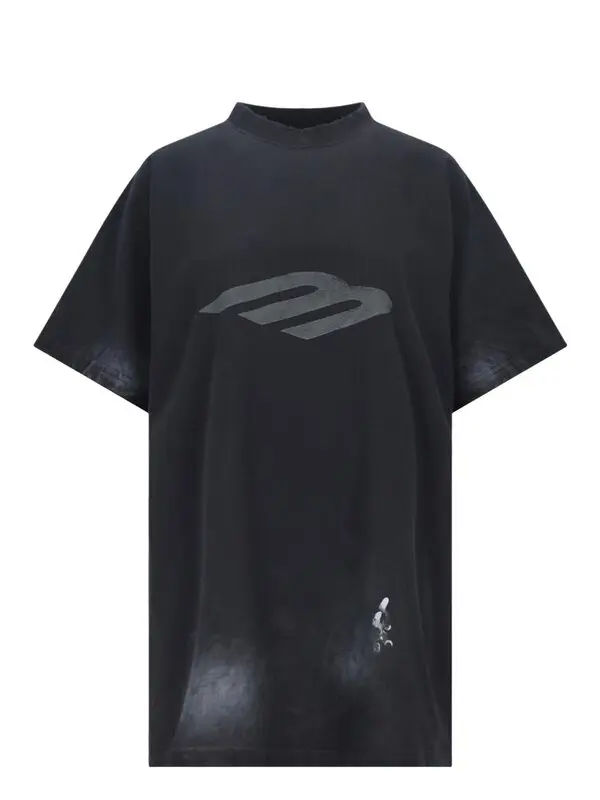 Balenciaga 3b Sport Icon Oversized T-shirt - Black