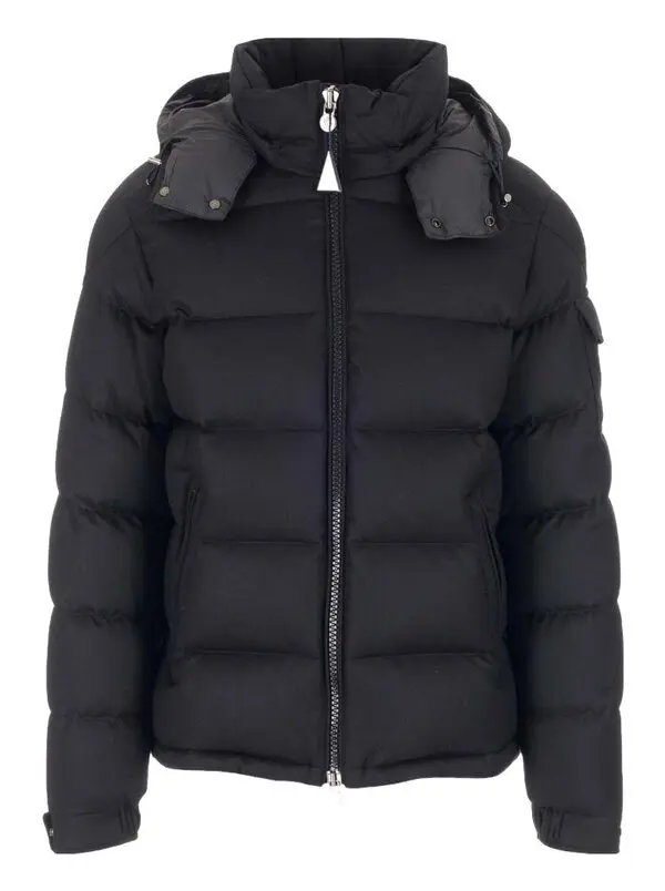 Moncler Long-sleeved Hooded Down Jacket - Black
