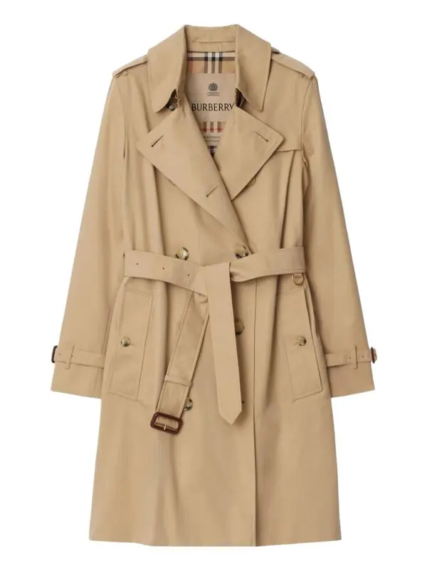 Burberry Mid-length Kensington Heritage Trench Coat - Honey